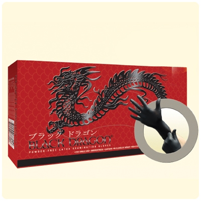Microflex Black Dragon Powder Free Latex Gloves | Medco Sports Medicine