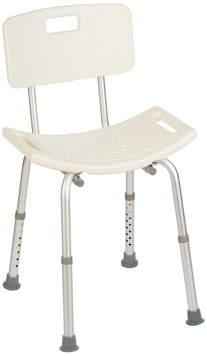 Homecraft Shower Chair with Backrest - Adjustable Height & Easy ...