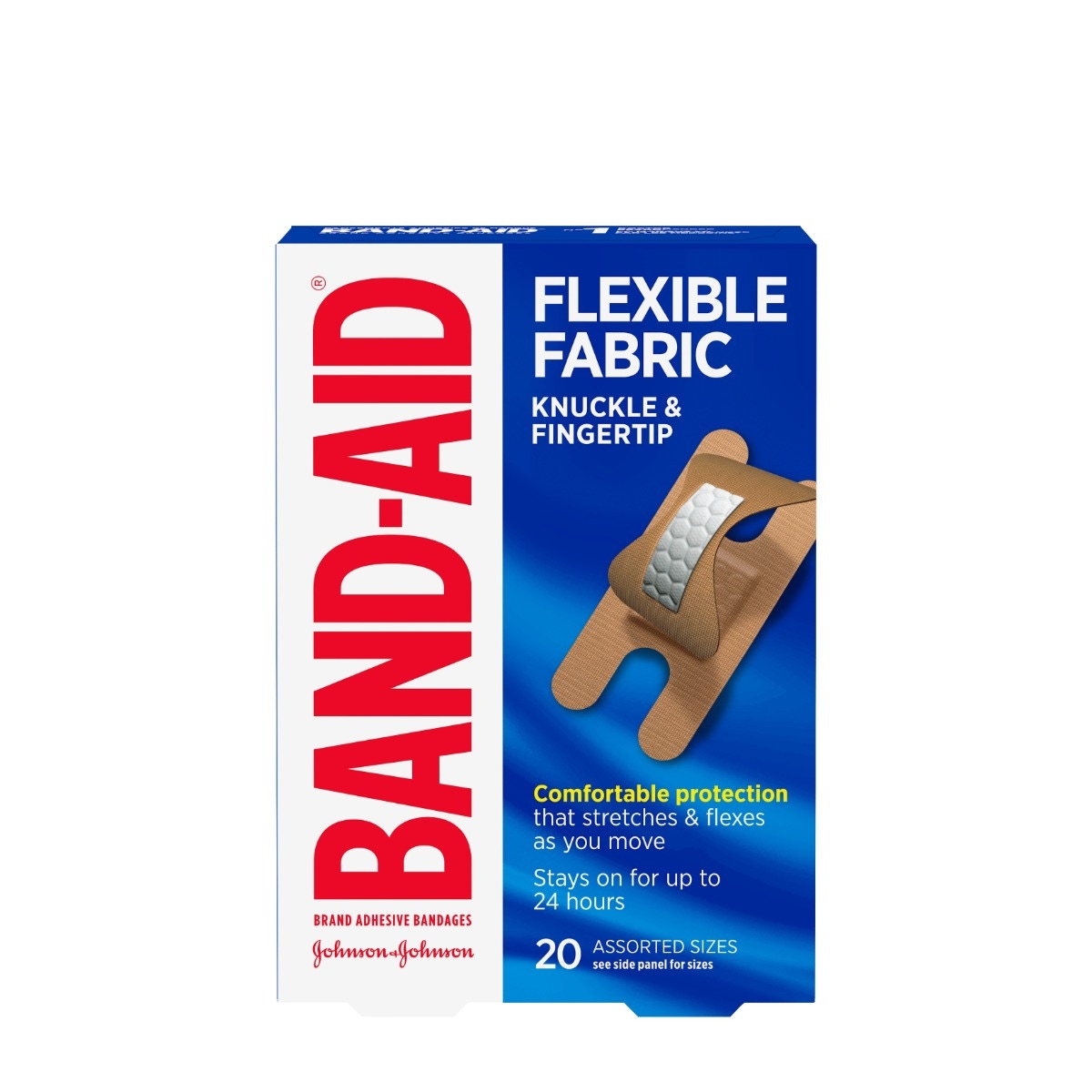 Band-Aid Flex Fabric - Finger/Knuckle - Box of 20 | Medco Sports Medicine