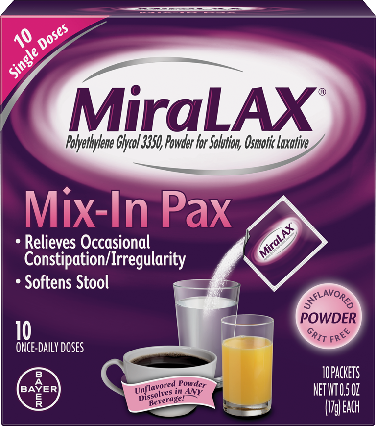 Miralax - Mix-In Pax - 10 Single Doses | Medco Sports Medicine